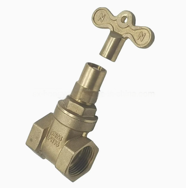 China Brass Gate Valve Stop Valve With Key DN25/DN40 Manufacturers Suppliers Factory